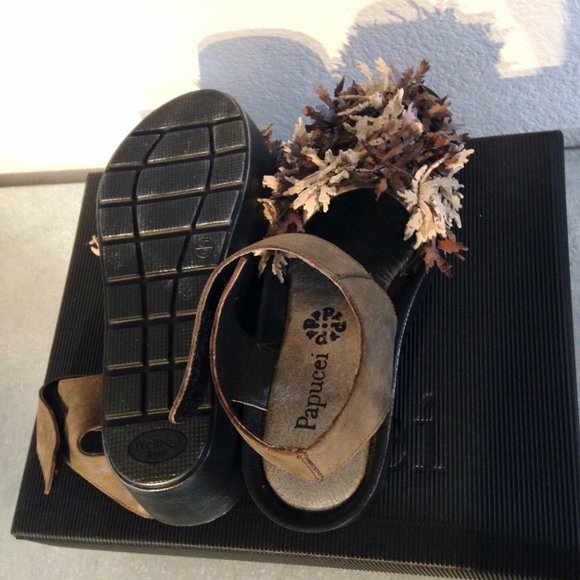 Papucei | Shoes | Papucei Kai Leather Wedge Sandals Size | Poshmark